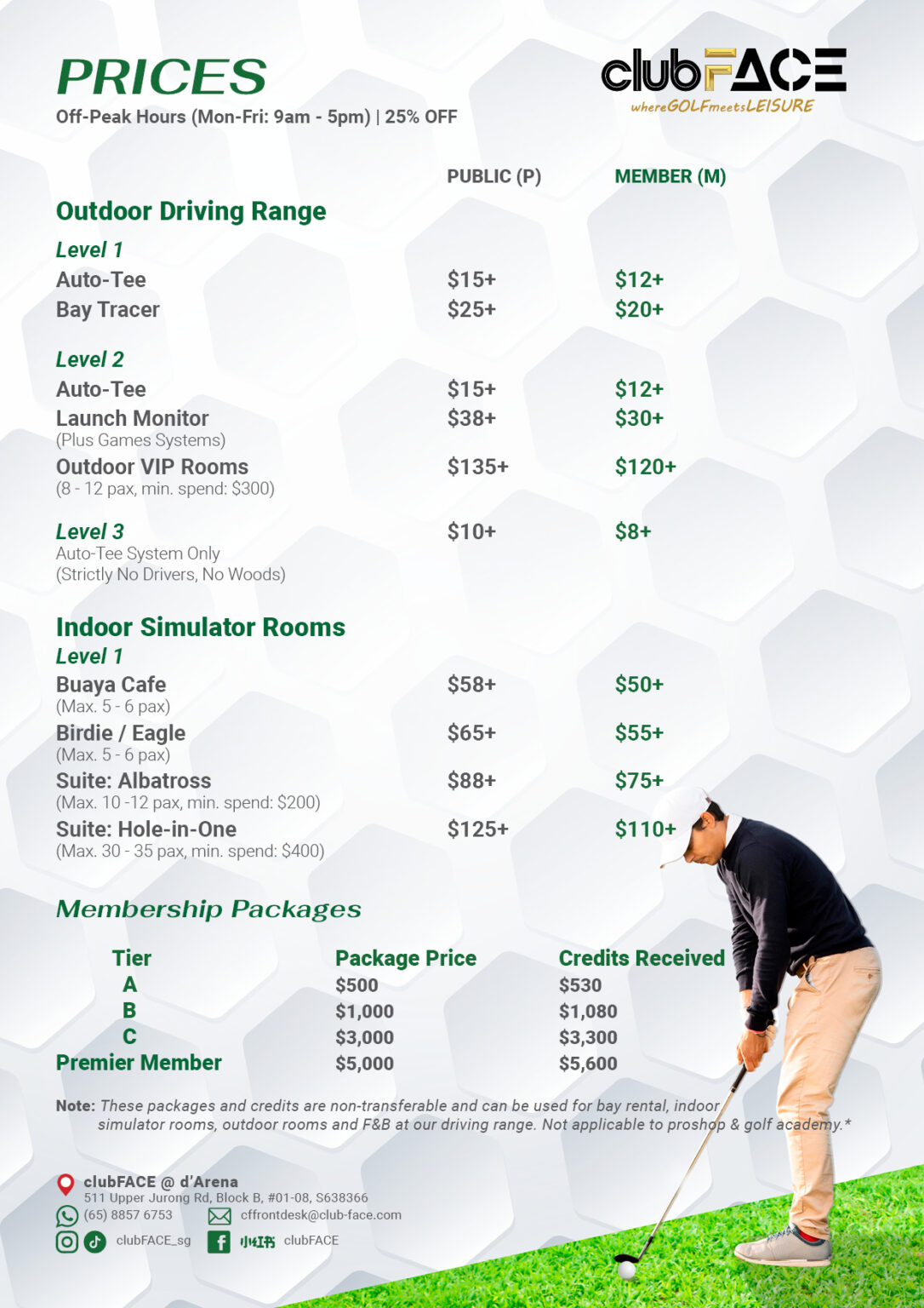 Public Golf Driving Range in Singapore | clubFACE